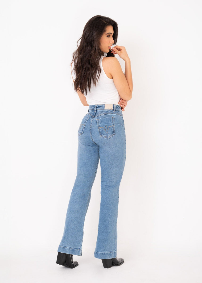 High Rise Butt Lift Mom Flare Jeans with Ankle Openings – Lowla Fashion