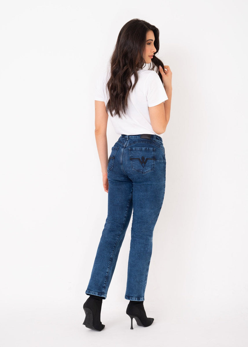 Regular Rise Butt-lift Straight mom Jean – Lowla Fashion